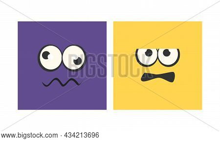 Cartoon Square Face Vector & Photo (Free Trial) | Bigstock