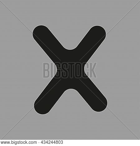 Grunge Letter X Icon Vector & Photo (Free Trial) | Bigstock