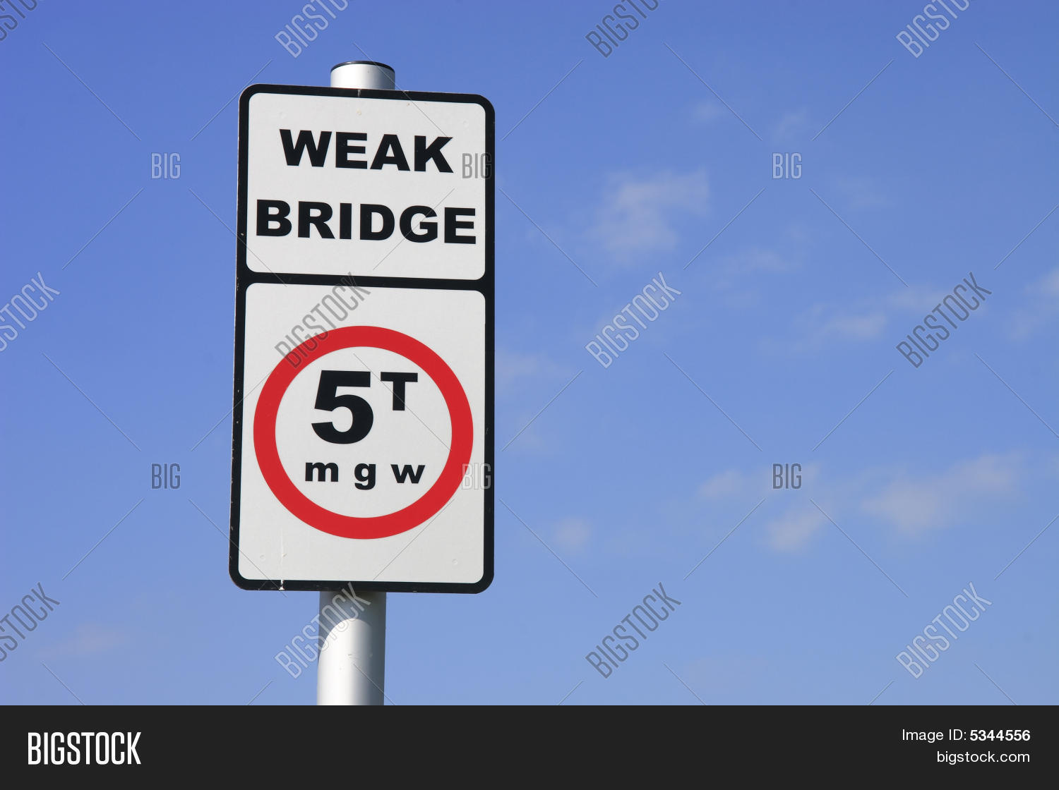 Weak Bridge Sign Image & Photo (Free Trial) | Bigstock