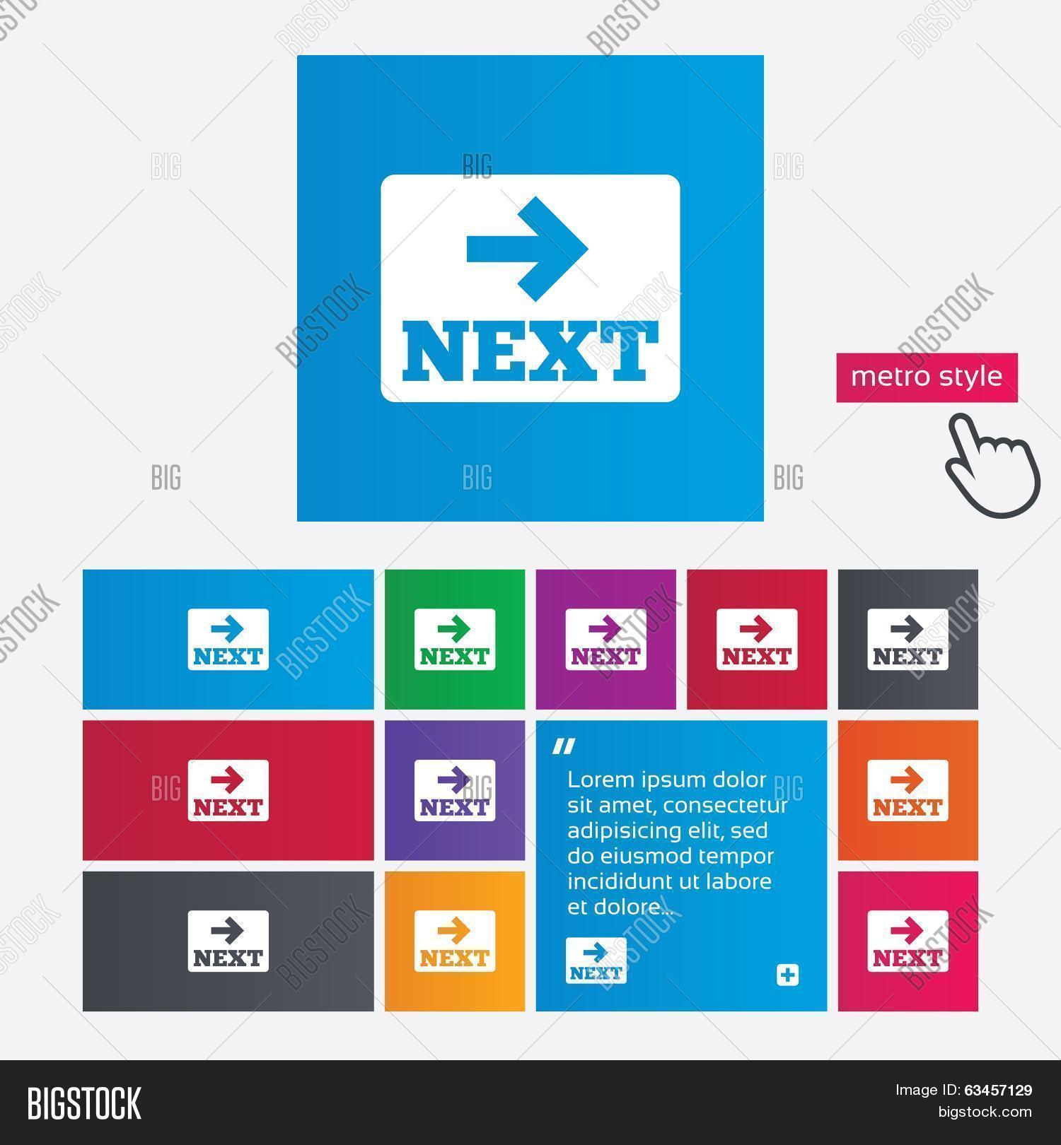 Arrow Sign Icon. Next Vector & Photo (Free Trial) | Bigstock