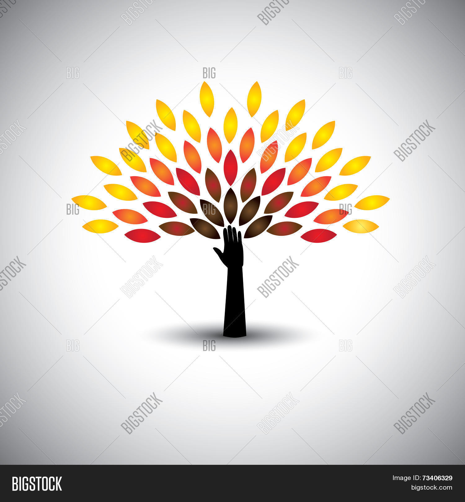 Colorful People Tree Vector & Photo (Free Trial) | Bigstock