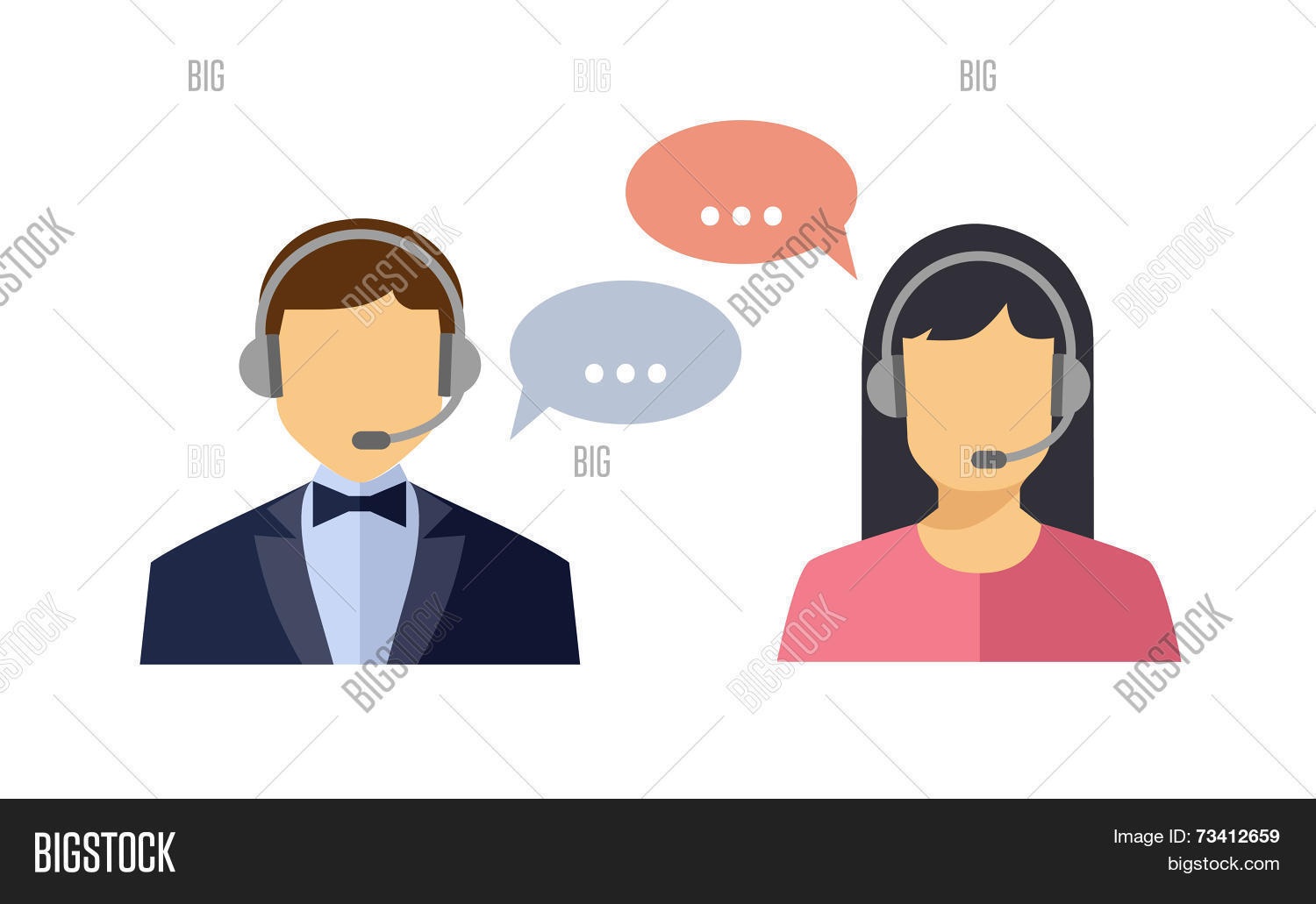 Call Center Vector & Photo (Free Trial) | Bigstock