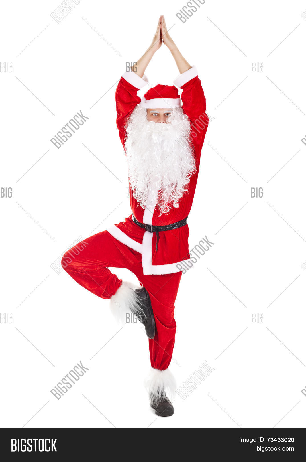 Santa Claus Doing Yoga Image & Photo (Free Trial) | Bigstock