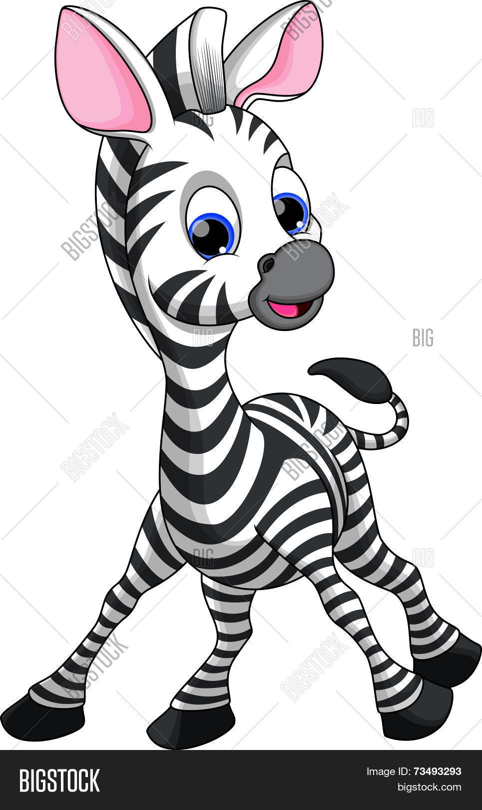 Cute Zebra Cartoon Vector & Photo (Free Trial) | Bigstock