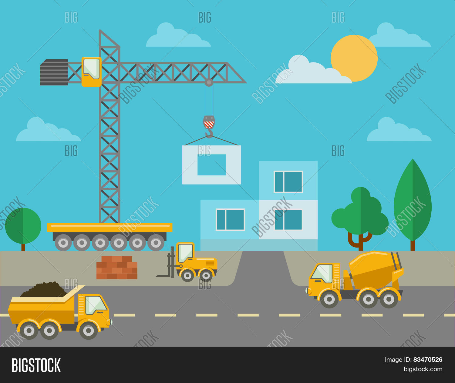 Construction Process Vector & Photo (Free Trial) | Bigstock