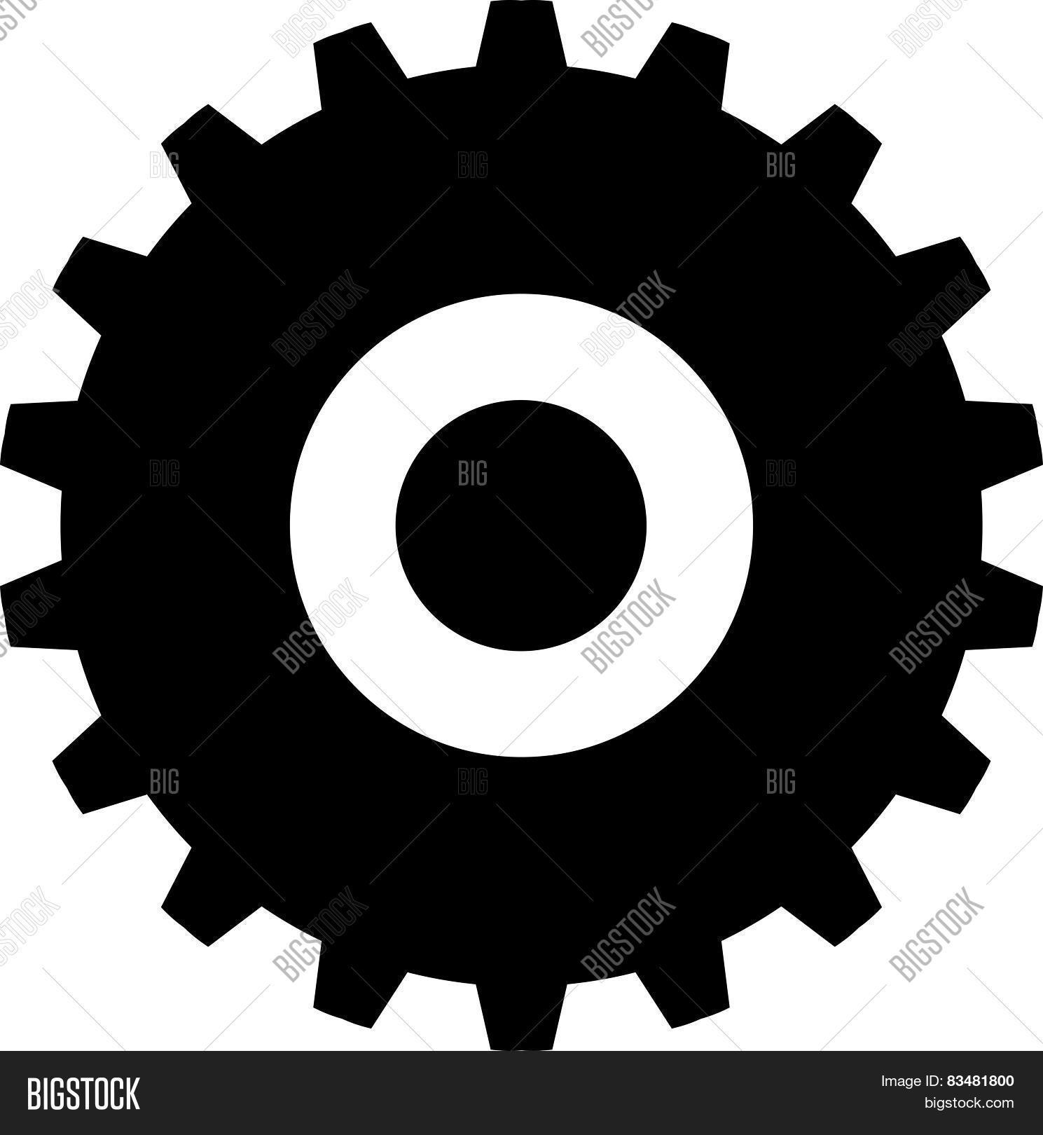 Icon - Gear - Black Vector & Photo (Free Trial) | Bigstock