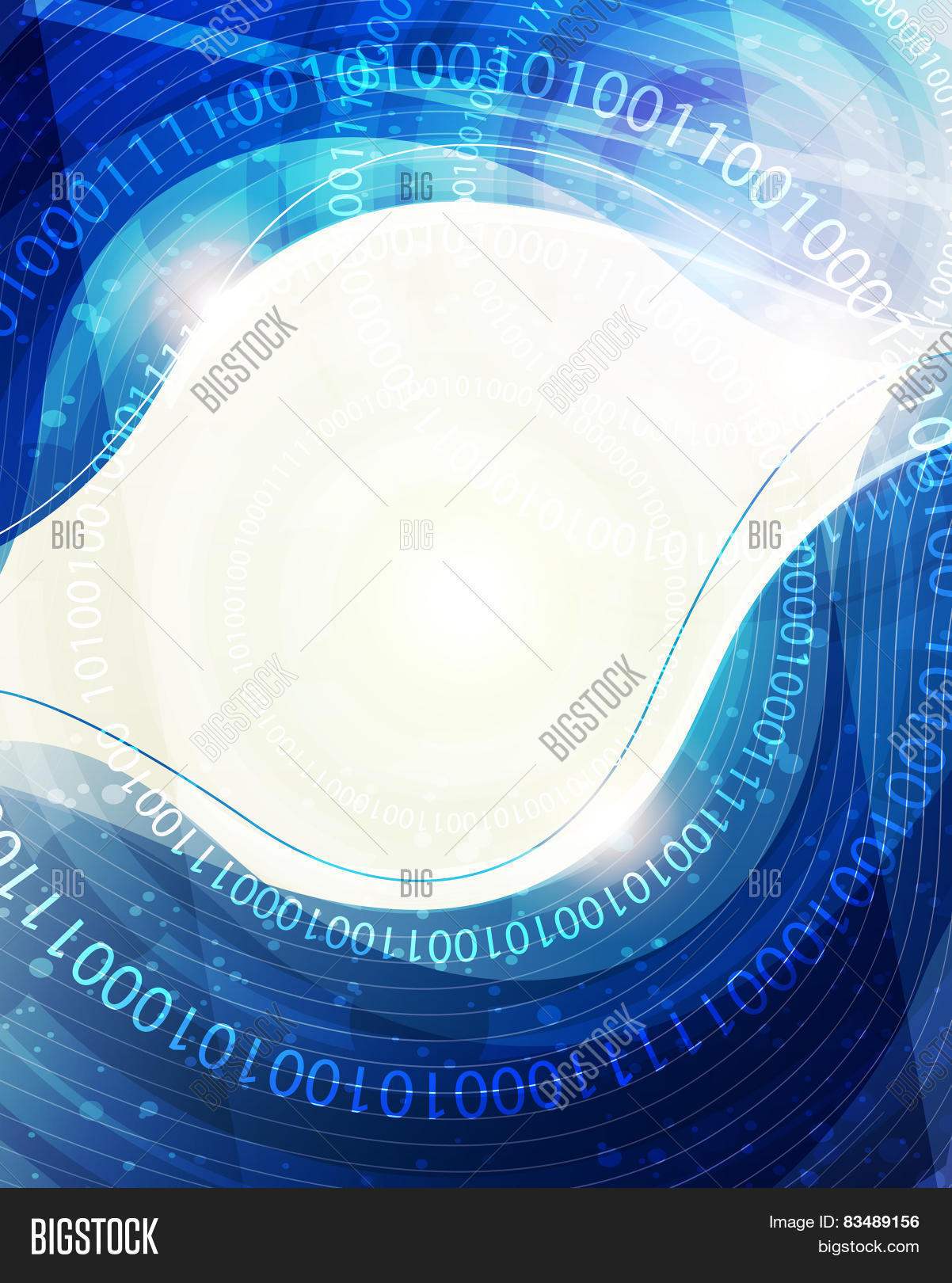 Binary Code Blue Vector & Photo (Free Trial) | Bigstock