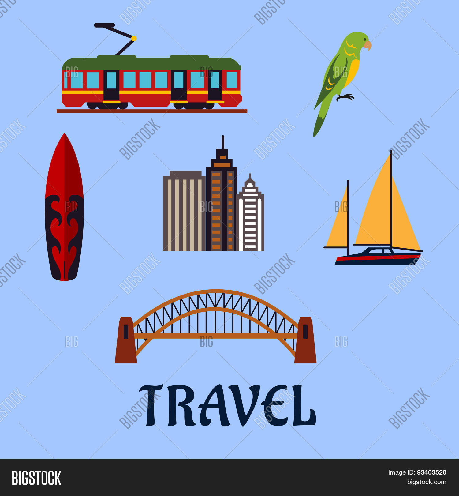 Australian Travel Vector & Photo (Free Trial) | Bigstock