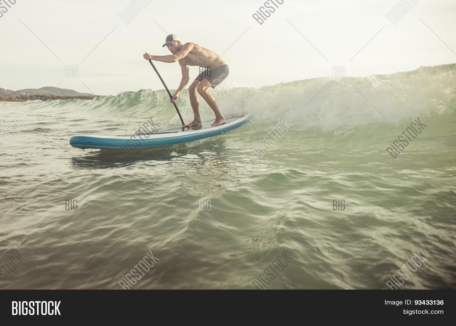 Surfer Paddle Board Image & Photo (Free Trial) | Bigstock
