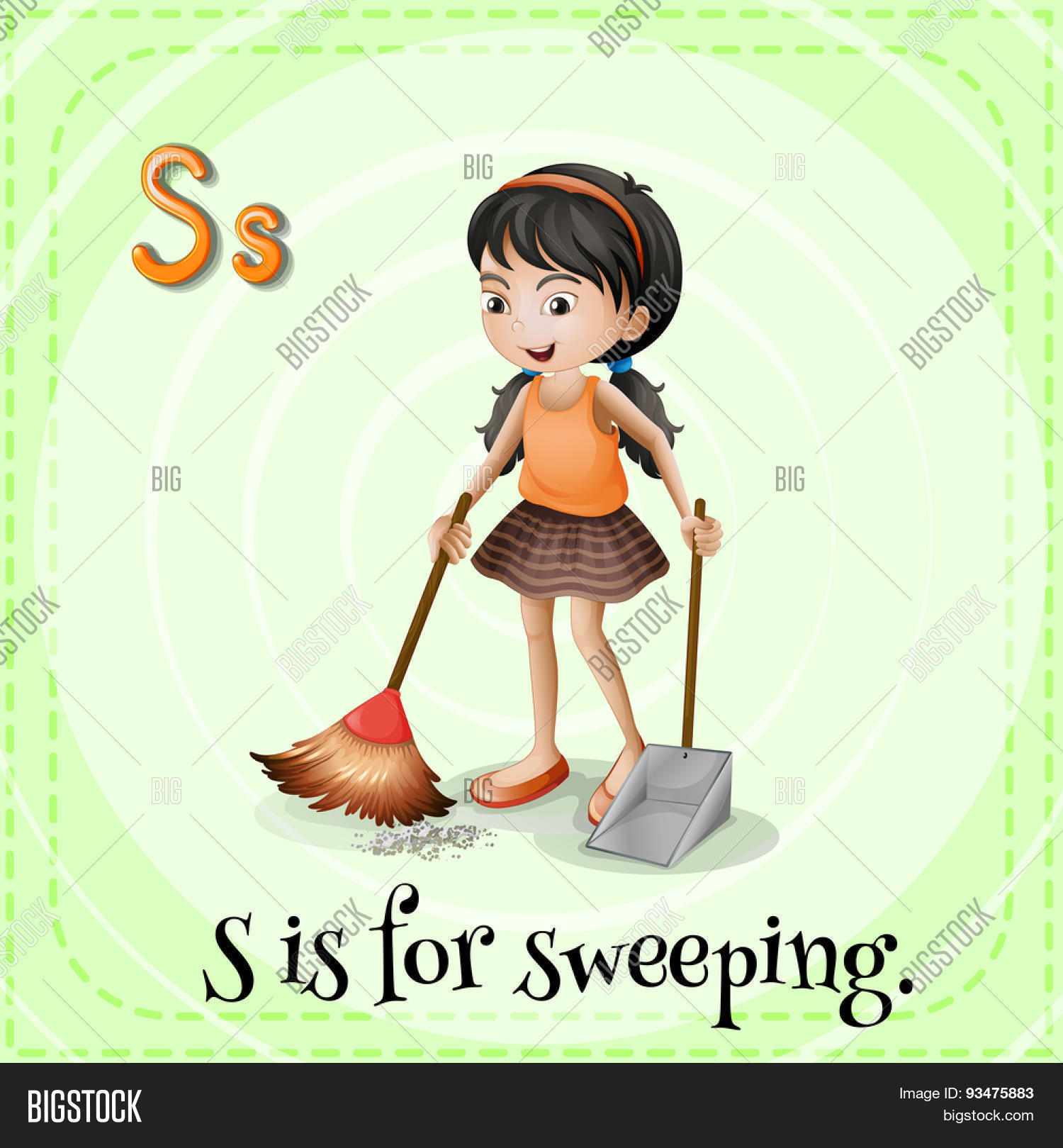 Flashcard Letter S Vector & Photo (Free Trial) | Bigstock
