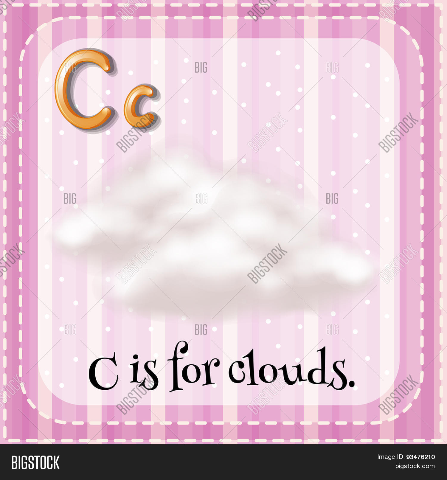 Flashcard Letter C Vector & Photo (Free Trial) | Bigstock