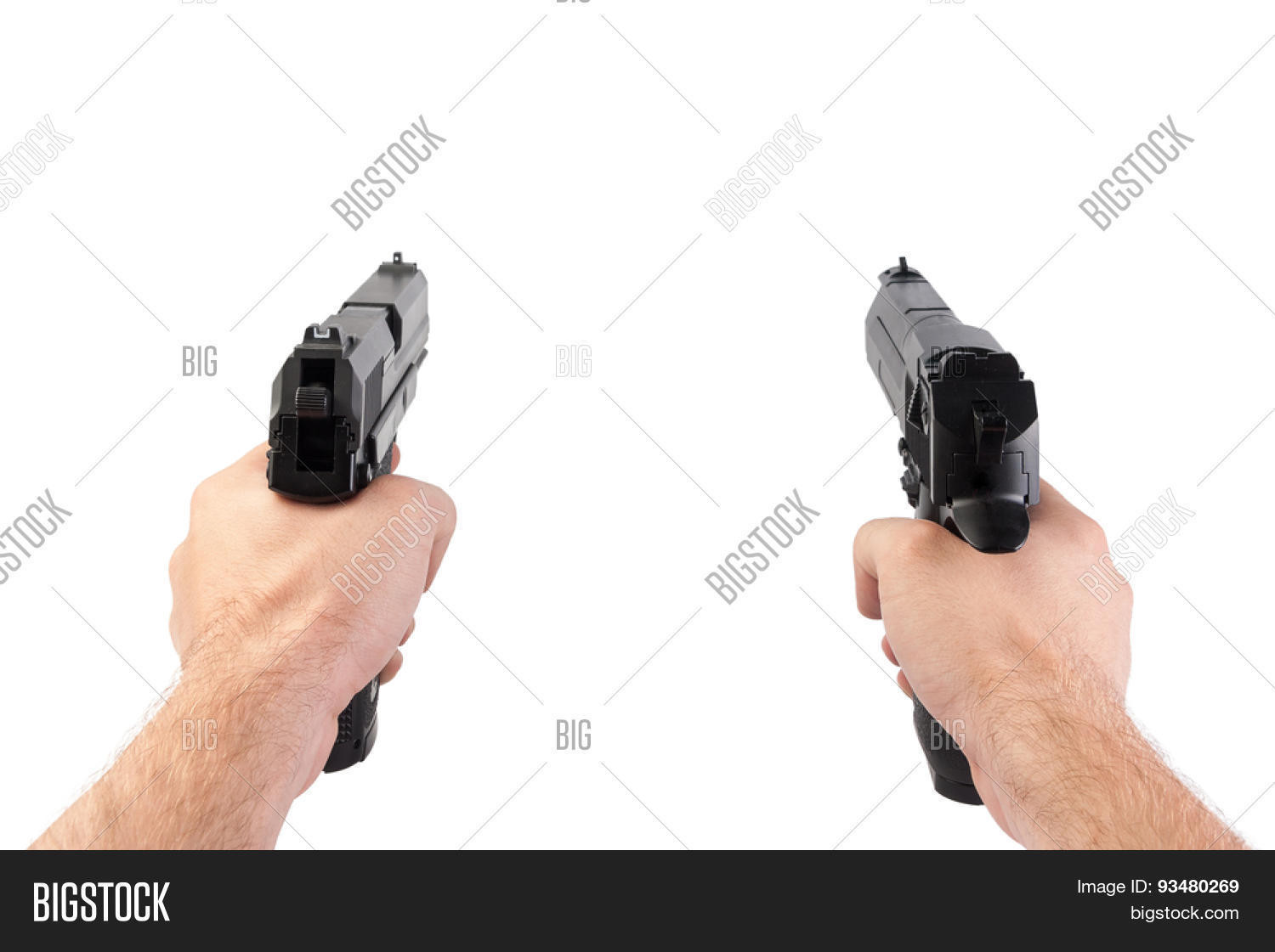 Man Shooting Two Guns Image & Photo (Free Trial) | Bigstock
