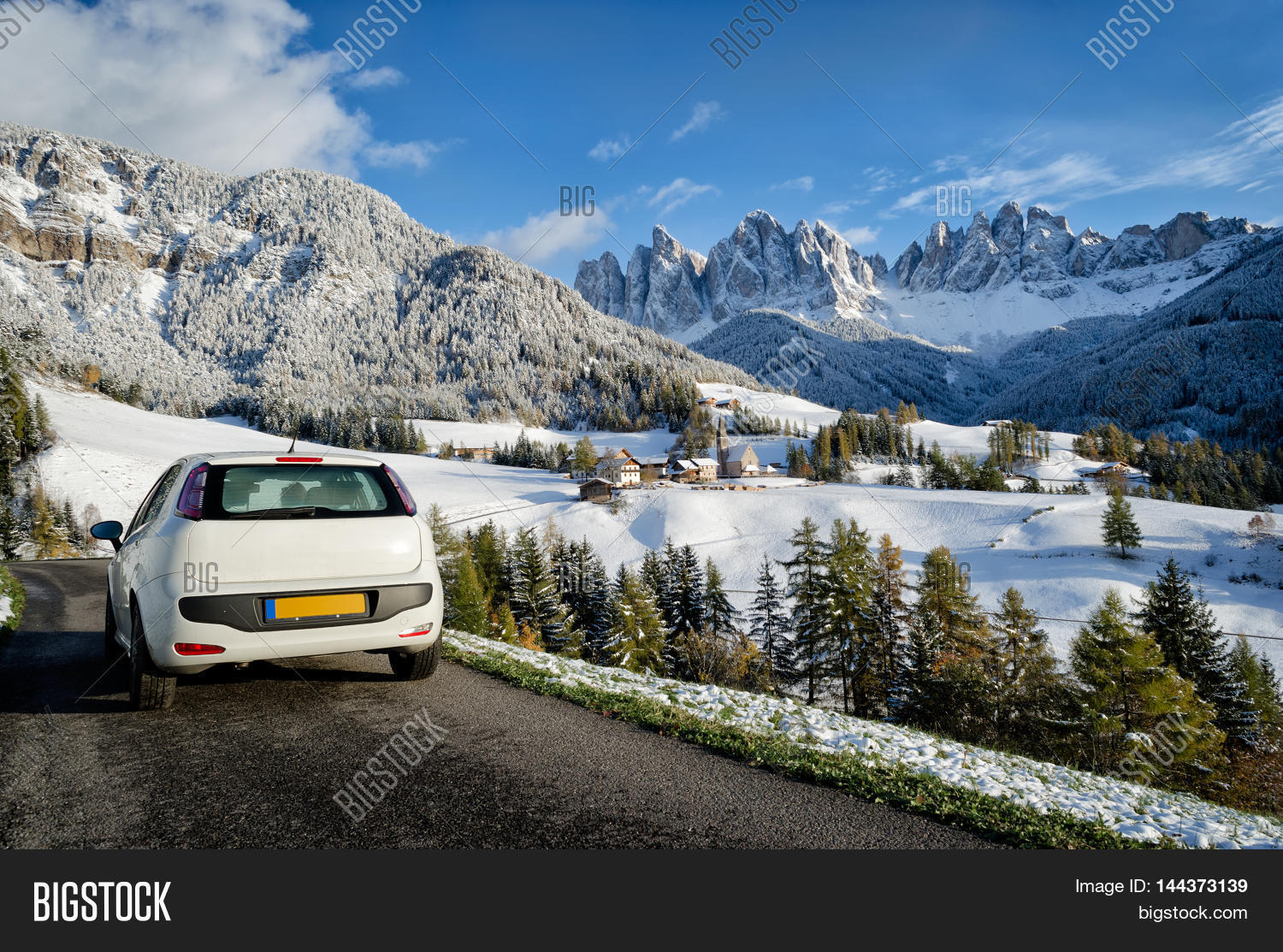 White Car On Road Image & Photo (Free Trial) | Bigstock