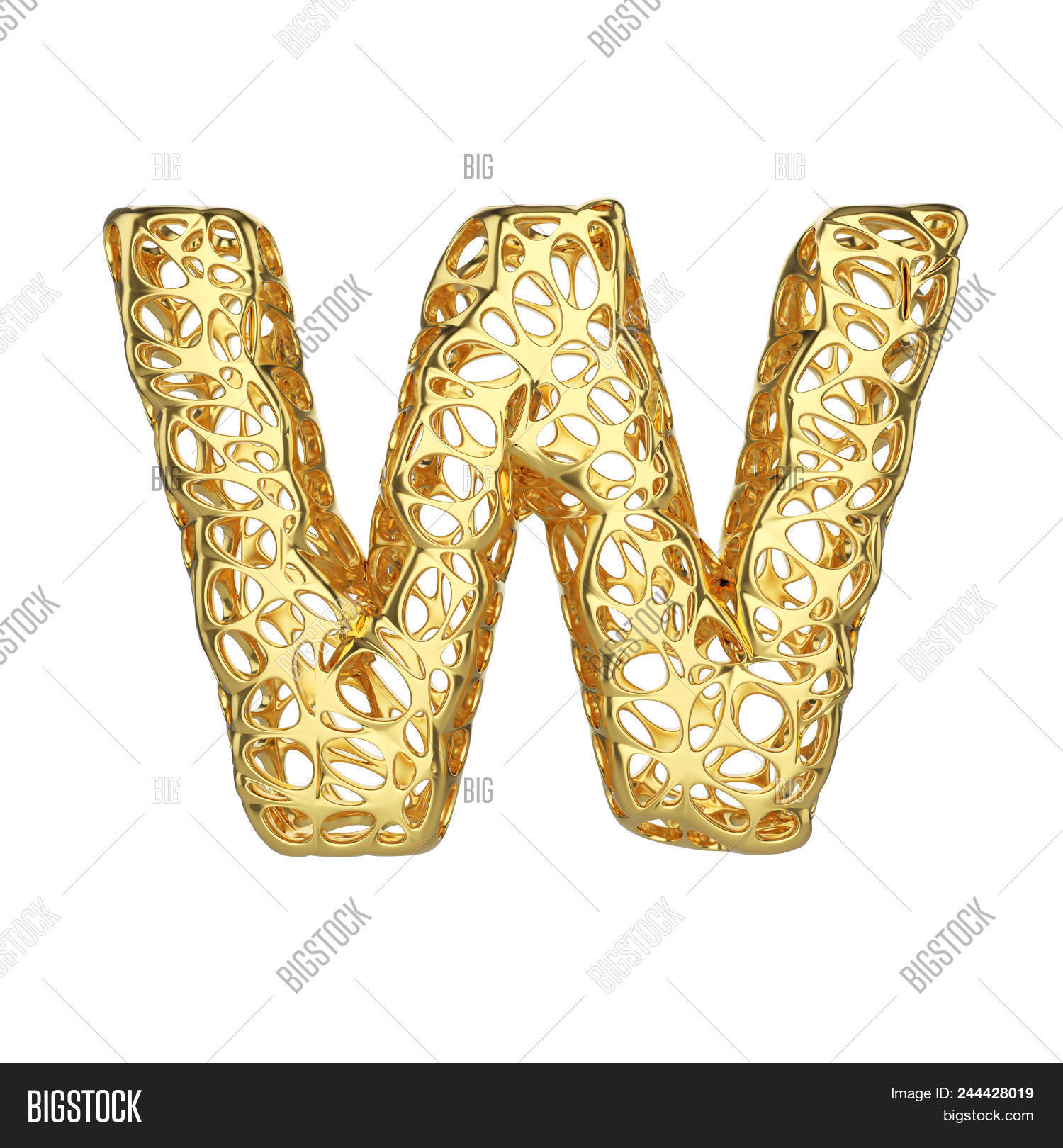 3d Letter W