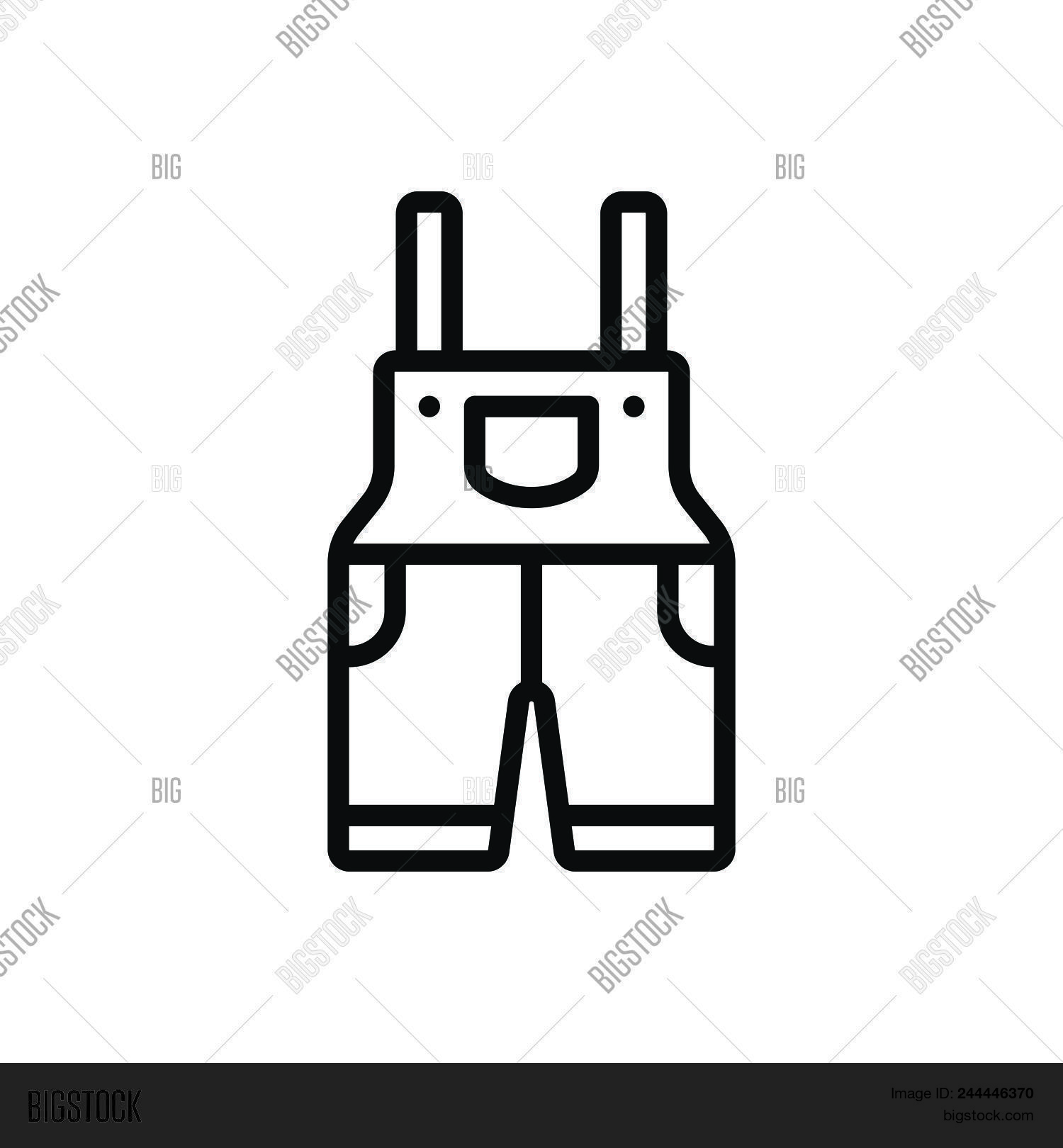 Overalls Vector Icon Vector & Photo (Free Trial) | Bigstock