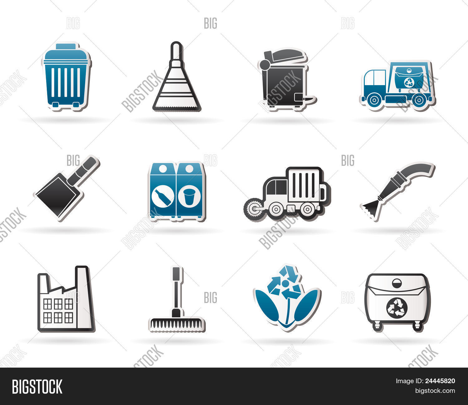 Industrial Icon Set Designclean Vector Stock Vector