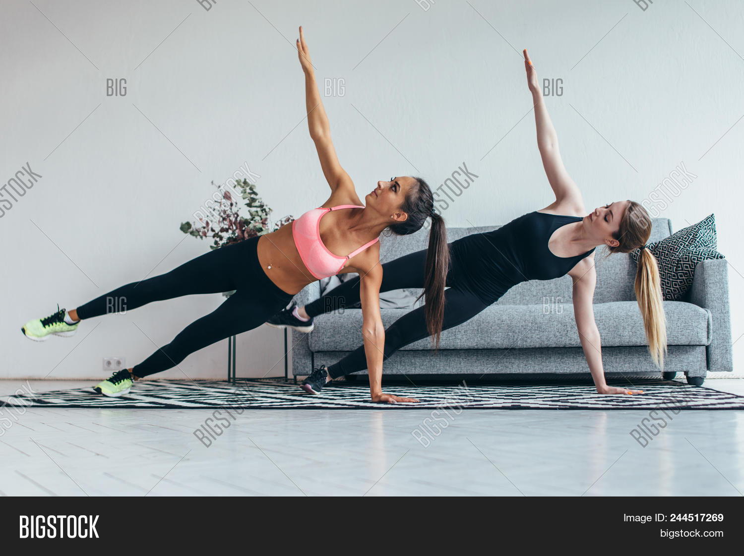 Fit Women Doing Side Image & Photo (Free Trial) | Bigstock