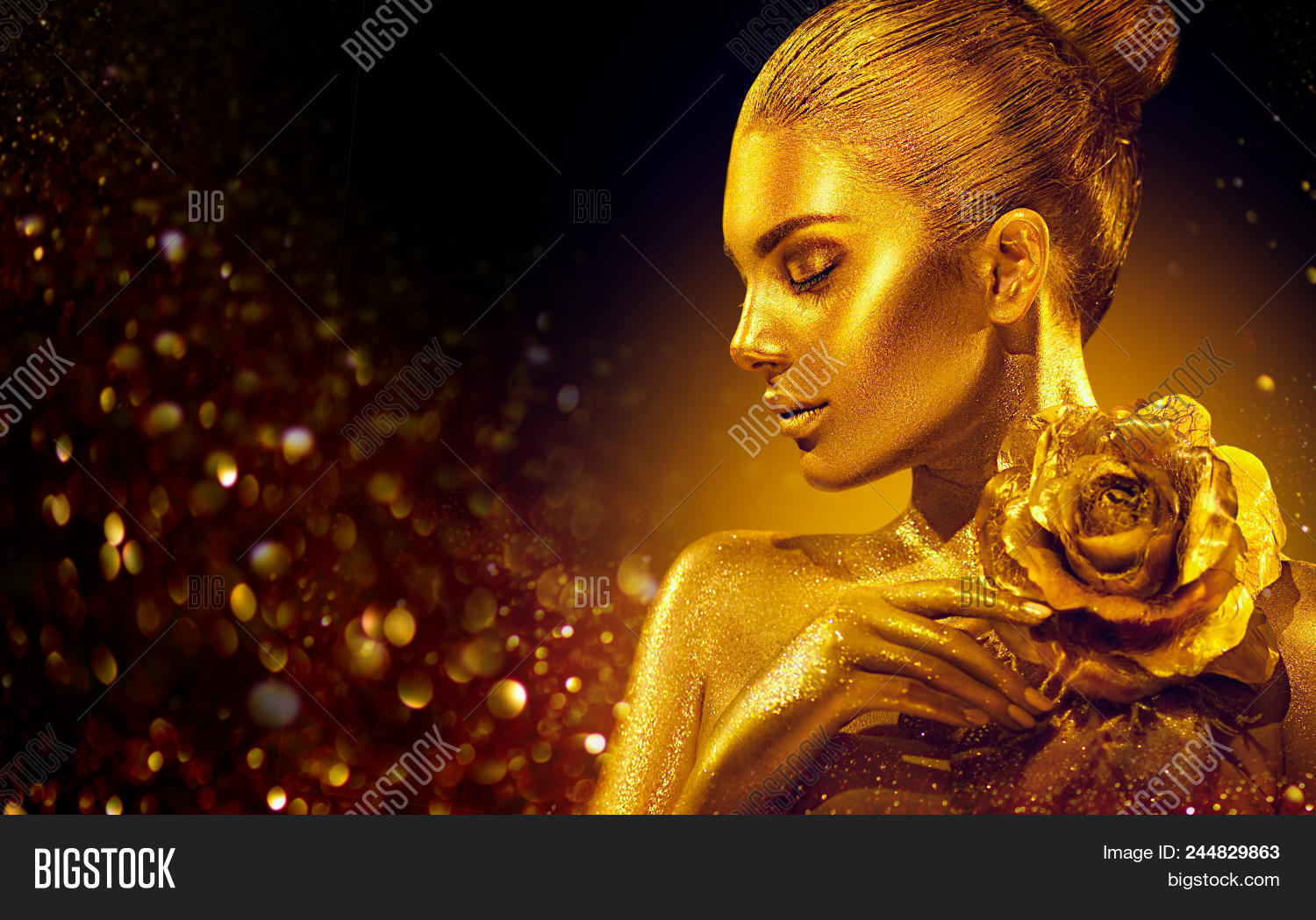 Fashion Art Golden Image & Photo (Free Trial) | Bigstock