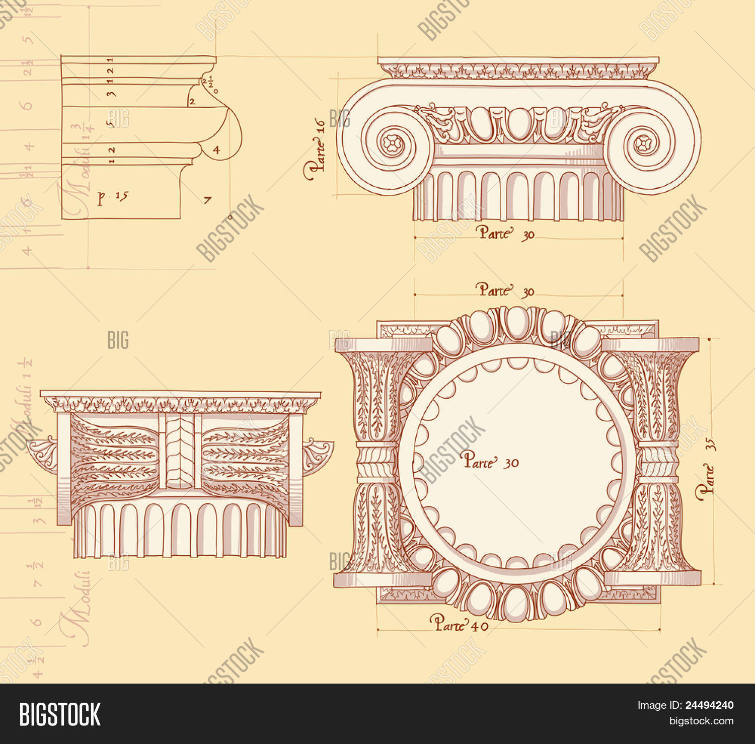 Hand Draw Sketch Ionic Image & Photo (Free Trial) | Bigstock