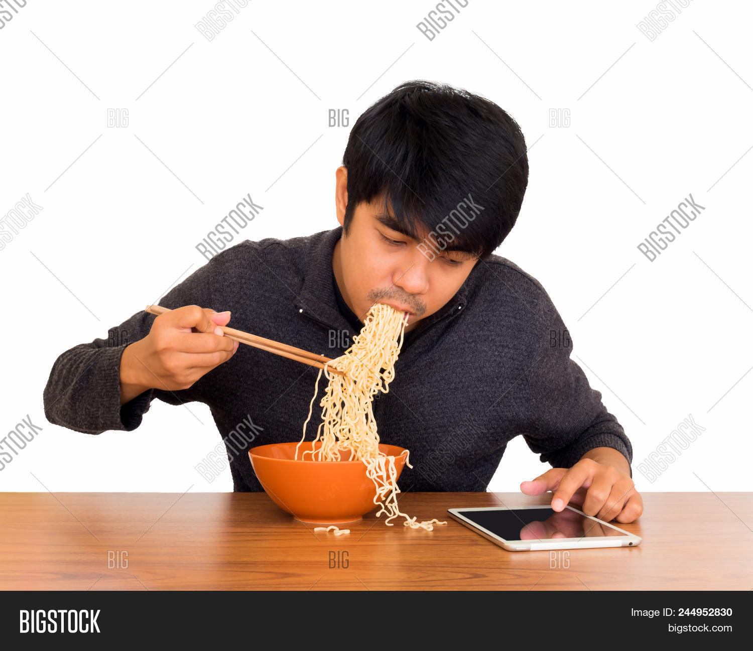 Man Eating Chinese Image & Photo (Free Trial) | Bigstock