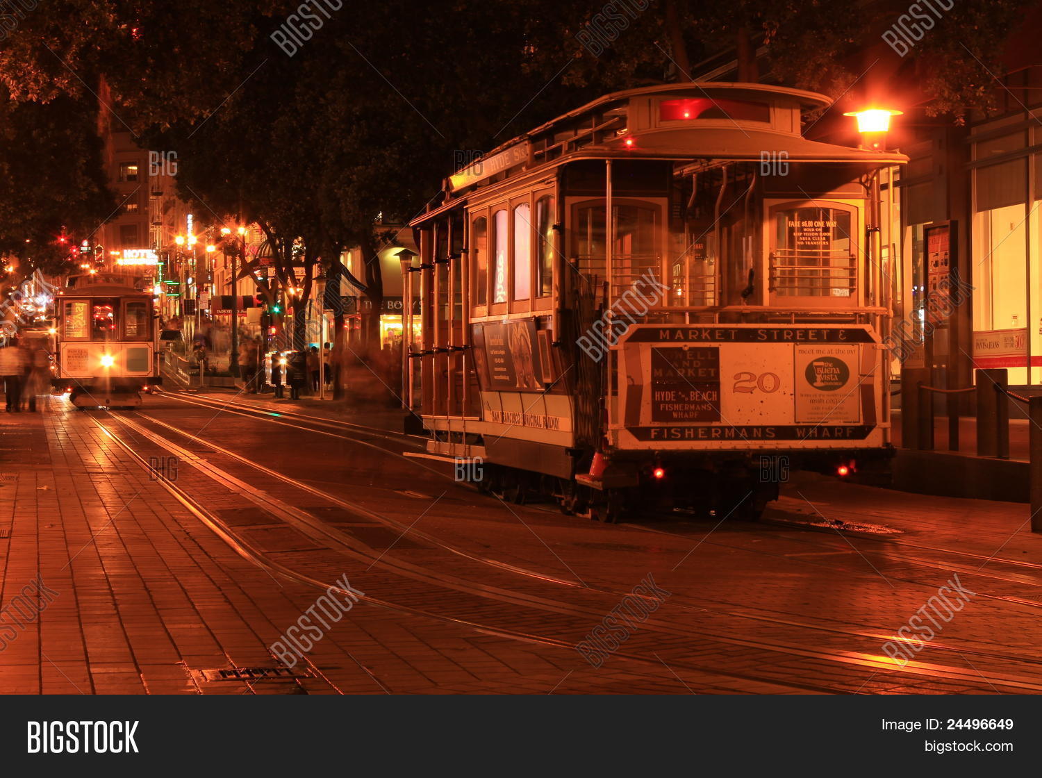 Cable Car Night Image & Photo (Free Trial) | Bigstock