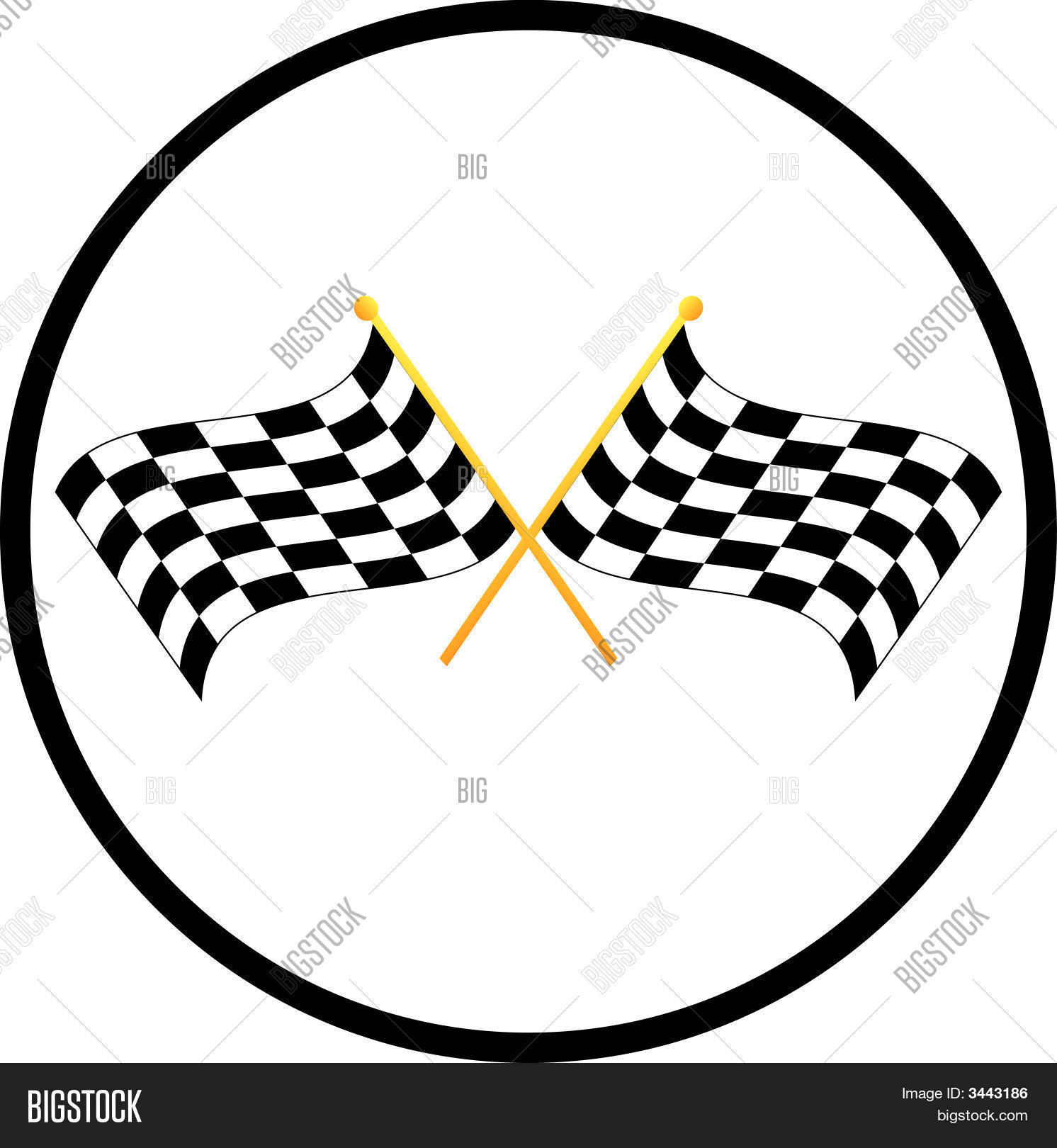 Checkered Flag Symbol Vector & Photo (Free Trial) | Bigstock