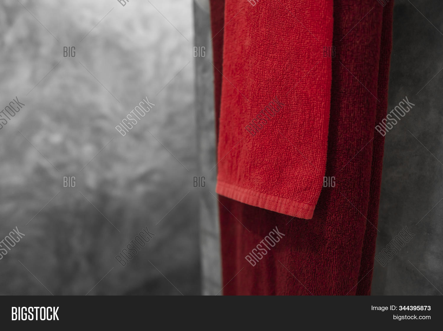 One Red Towel Bathroom Image & Photo (Free Trial) | Bigstock