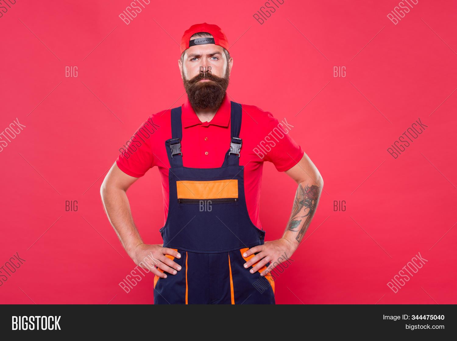 Bearded Worker. Hard Image & Photo (Free Trial) | Bigstock