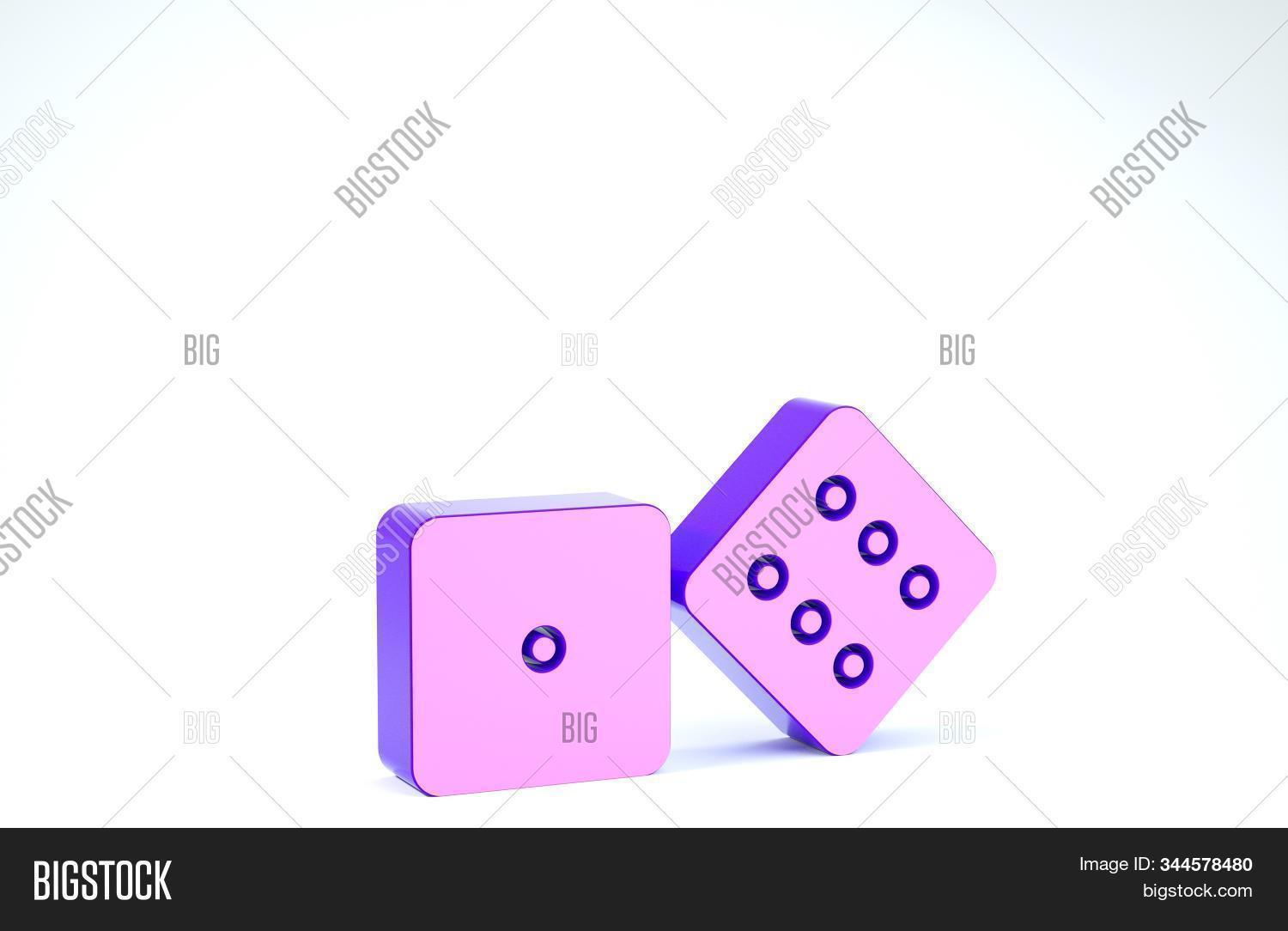 Purple Game Dice Icon Image & Photo (Free Trial) | Bigstock