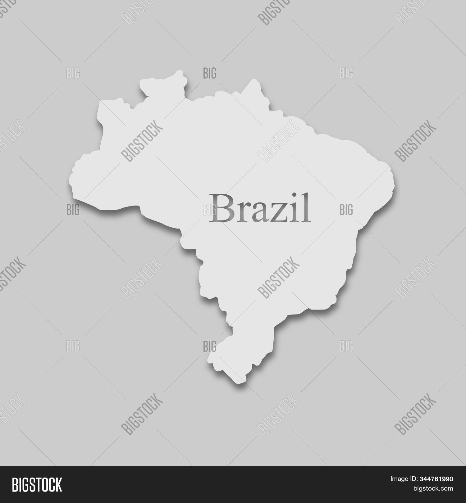 Map Brazil Bright Tone Image & Photo (Free Trial) | Bigstock