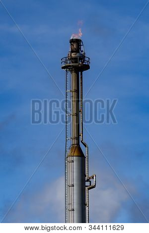 Gas Burn Off Tower Image & Photo (Free Trial) | Bigstock