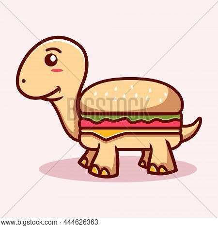 Cute Burger Turtle Vector & Photo (Free Trial) | Bigstock