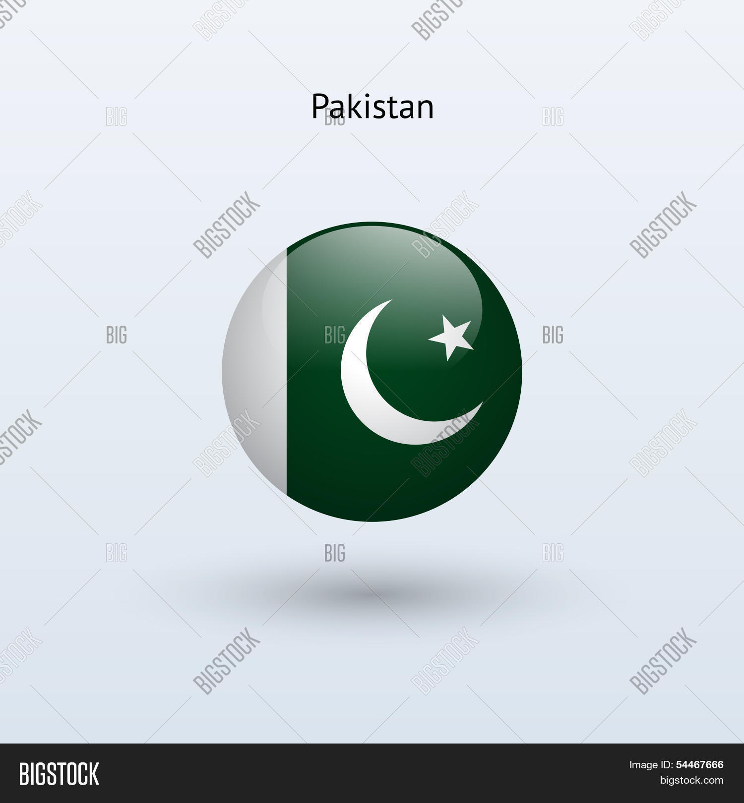 Pakistan Round Flag. Vector & Photo (Free Trial) | Bigstock