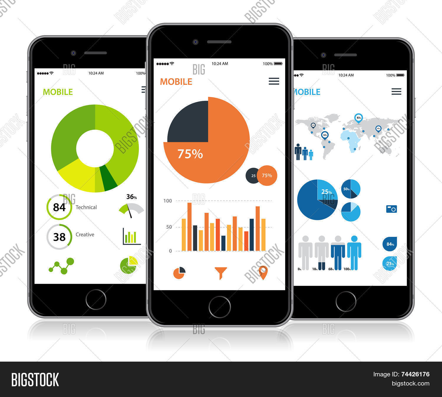 Mobile Infographic Vector & Photo (Free Trial) | Bigstock