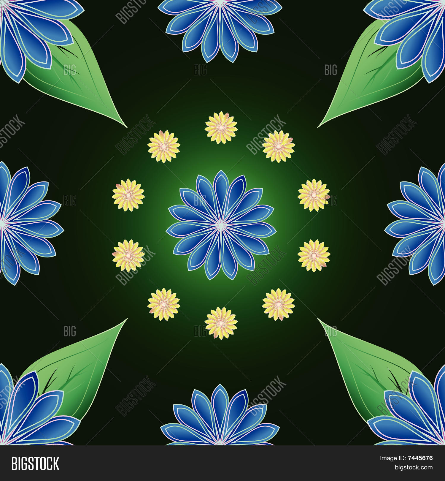 Blue Small Flowers Vector & Photo (Free Trial) | Bigstock