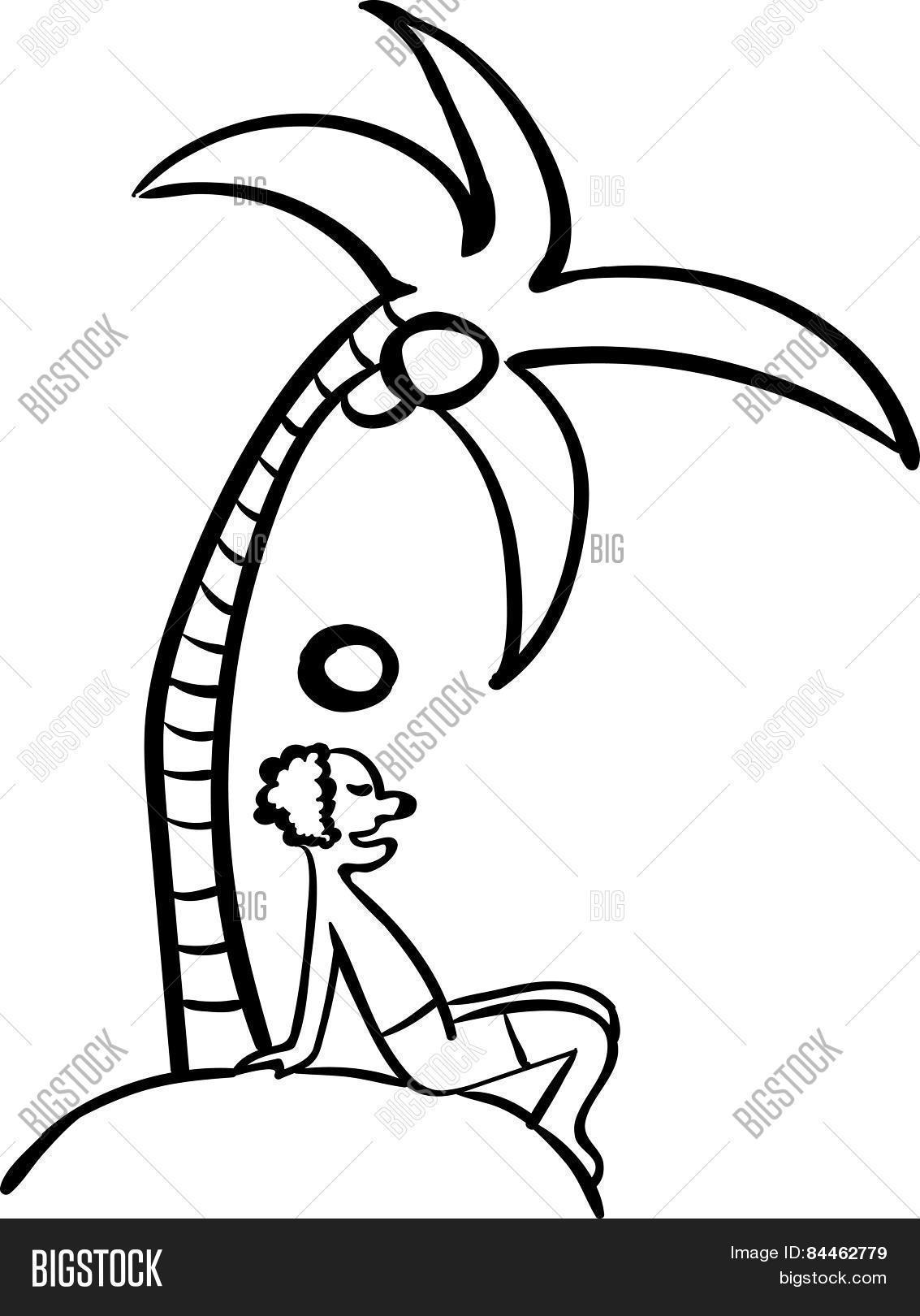 Sketch Man Resting Vector & Photo (Free Trial) | Bigstock