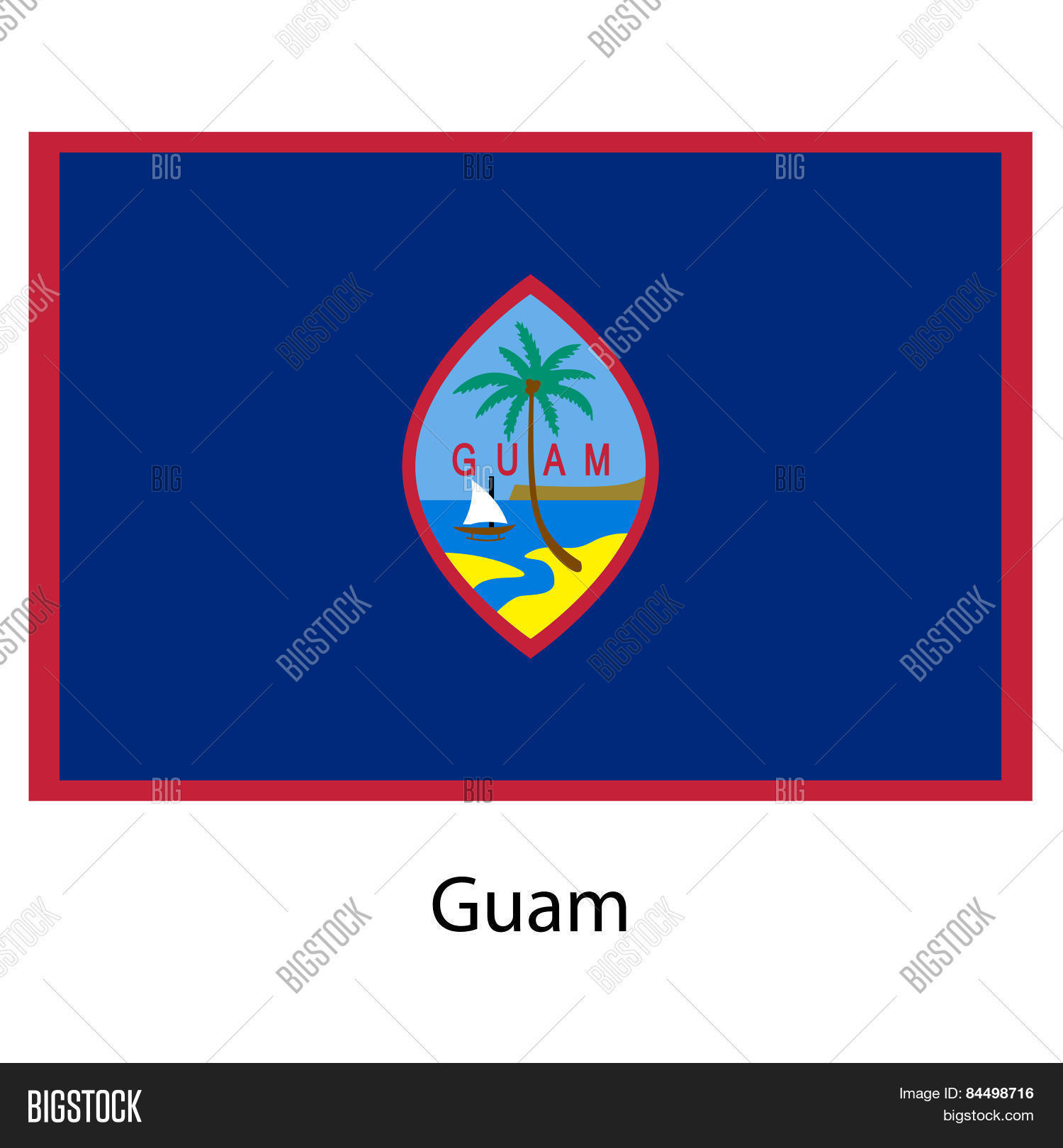 Flag Country Guam. Vector & Photo (Free Trial) | Bigstock