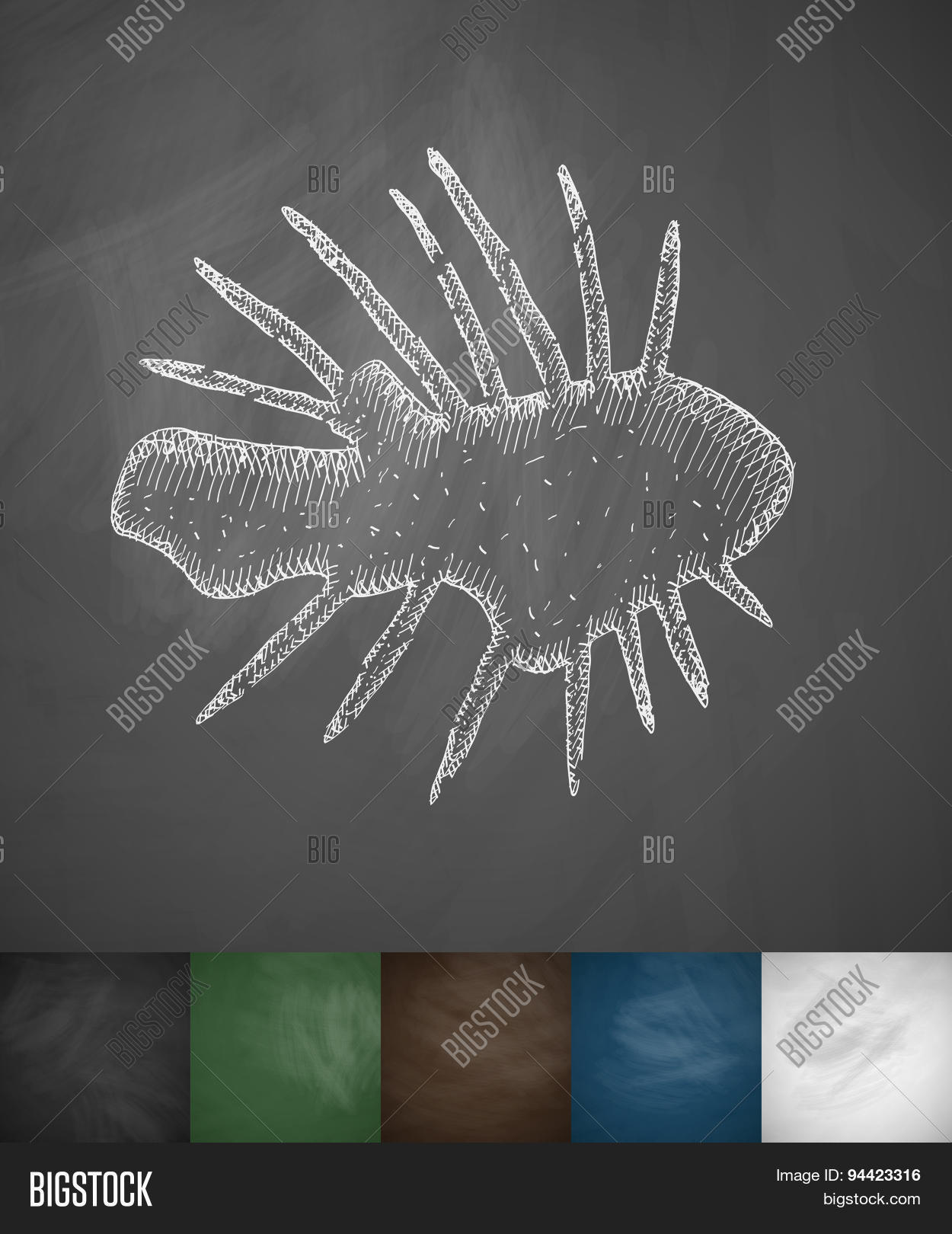 Lionfish Icon Vector & Photo (Free Trial) | Bigstock