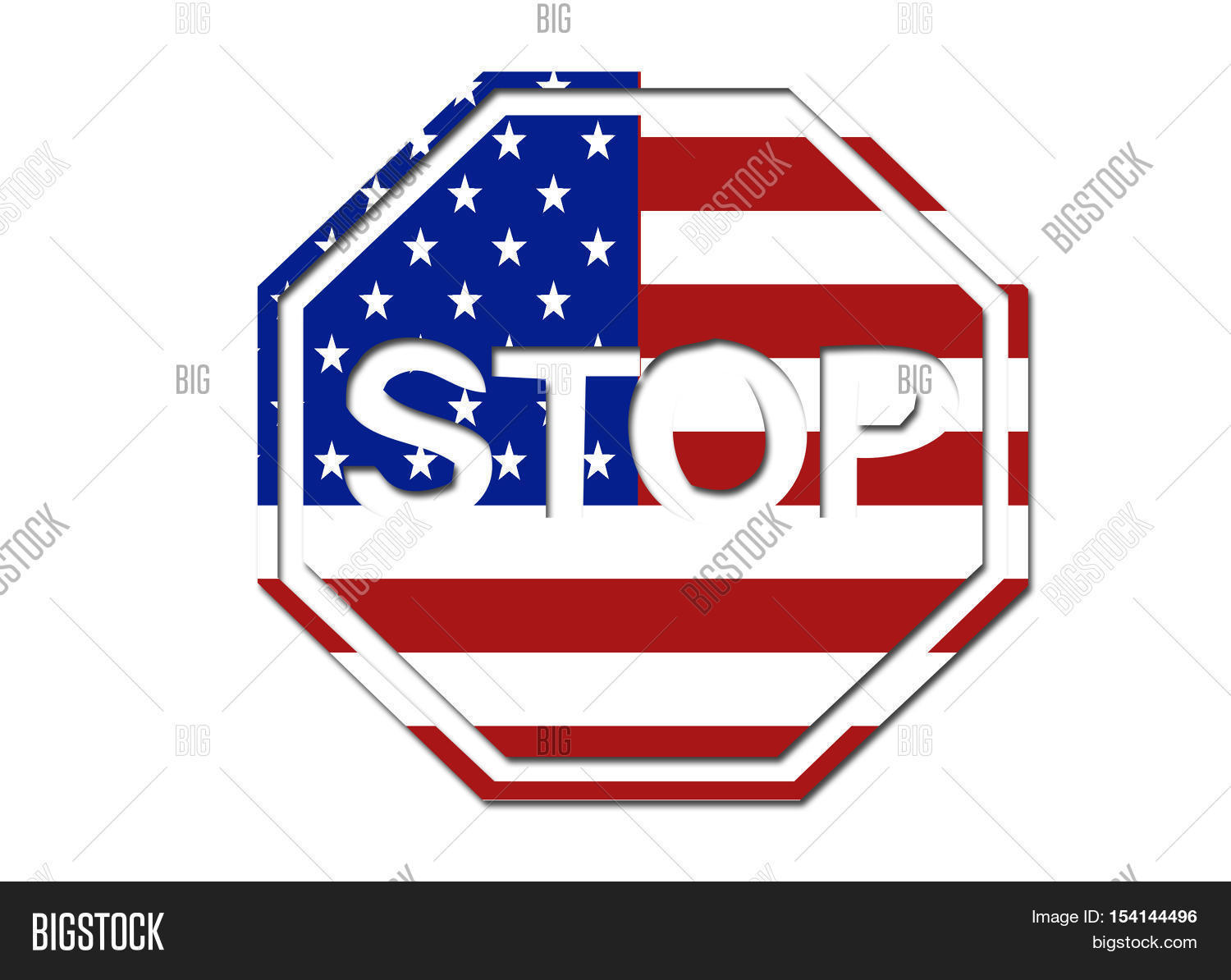 US Flag Stop Sign Image & Photo (Free Trial) | Bigstock