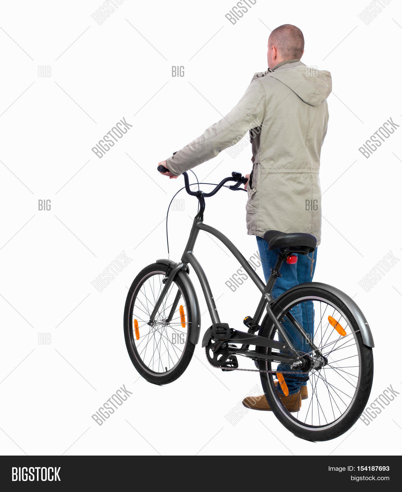 Back View Man Bicycle Image & Photo (Free Trial) | Bigstock