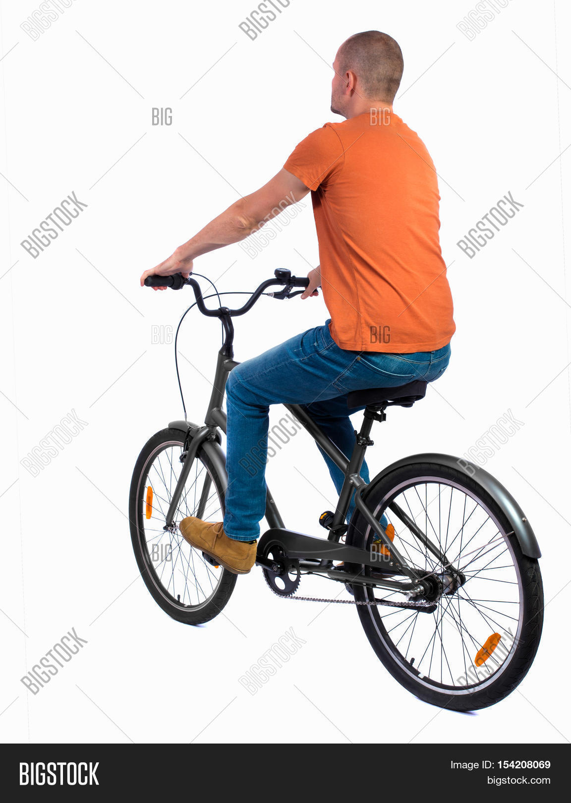Back View Man Bicycle Image & Photo (Free Trial) | Bigstock