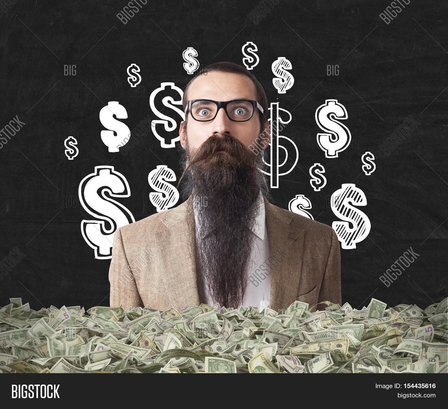Baffled Man Long Beard Image & Photo (Free Trial) | Bigstock