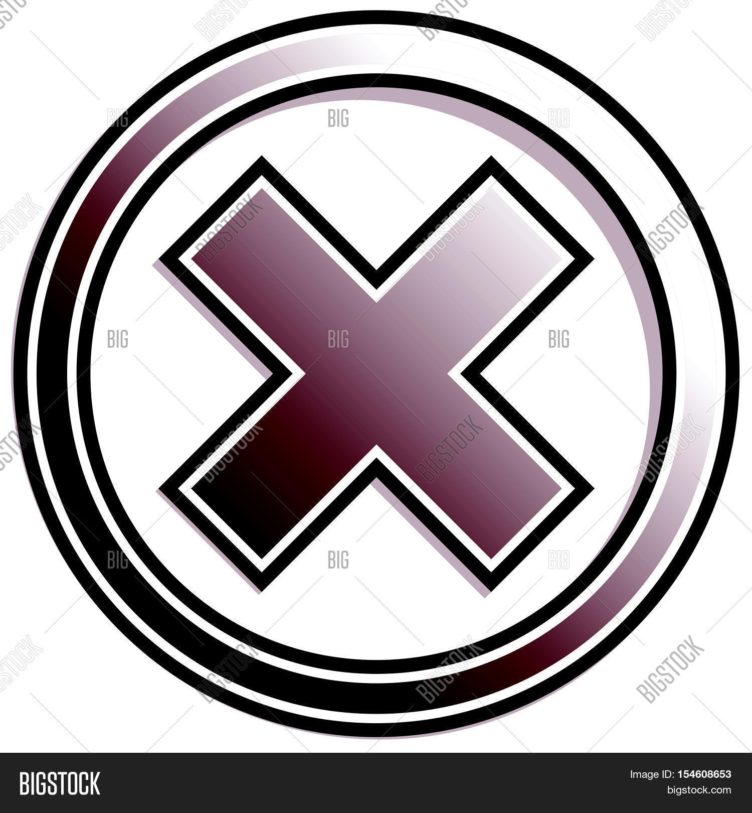 Cross, X Symbol, Icon Vector & Photo (Free Trial) | Bigstock