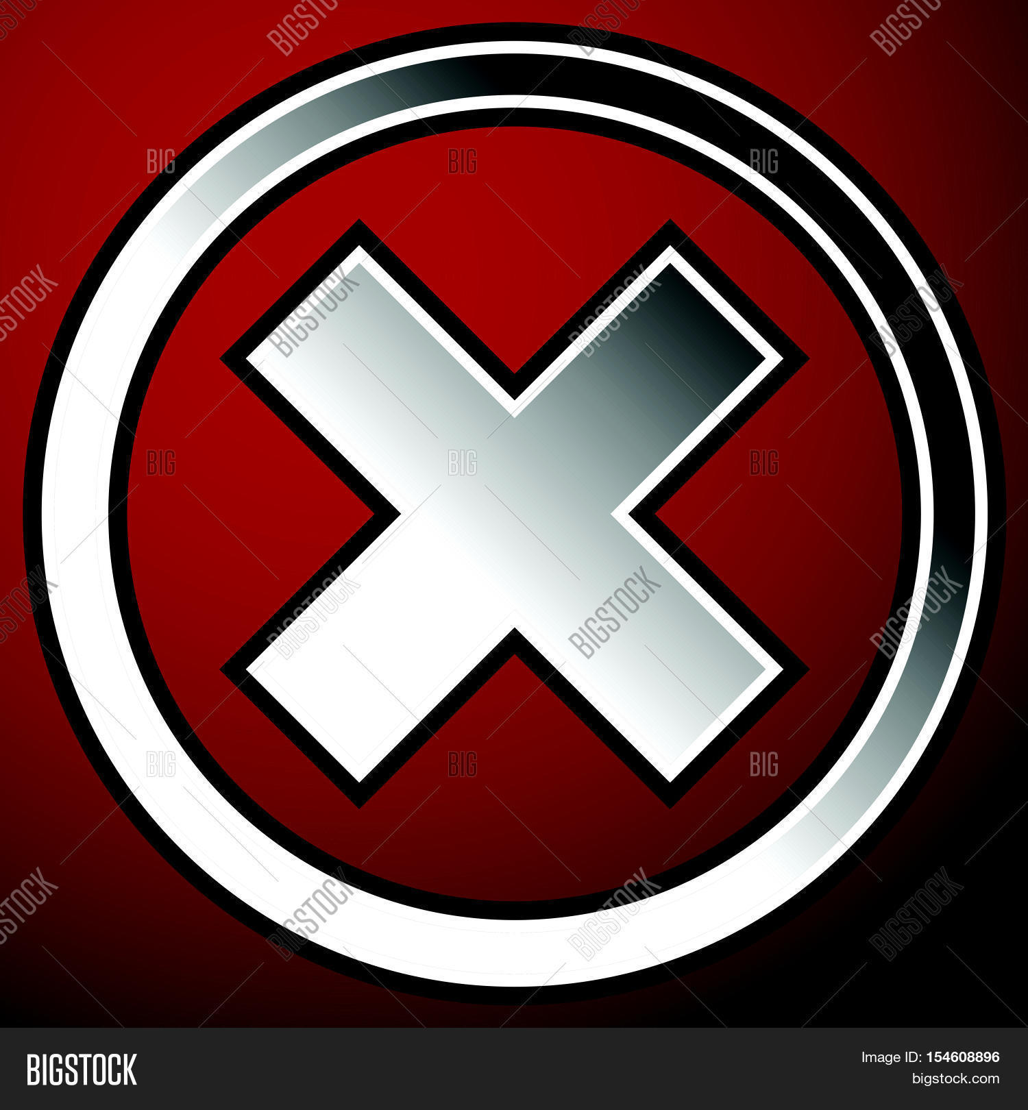 Cross, X Symbol, Icon Vector & Photo (Free Trial) | Bigstock