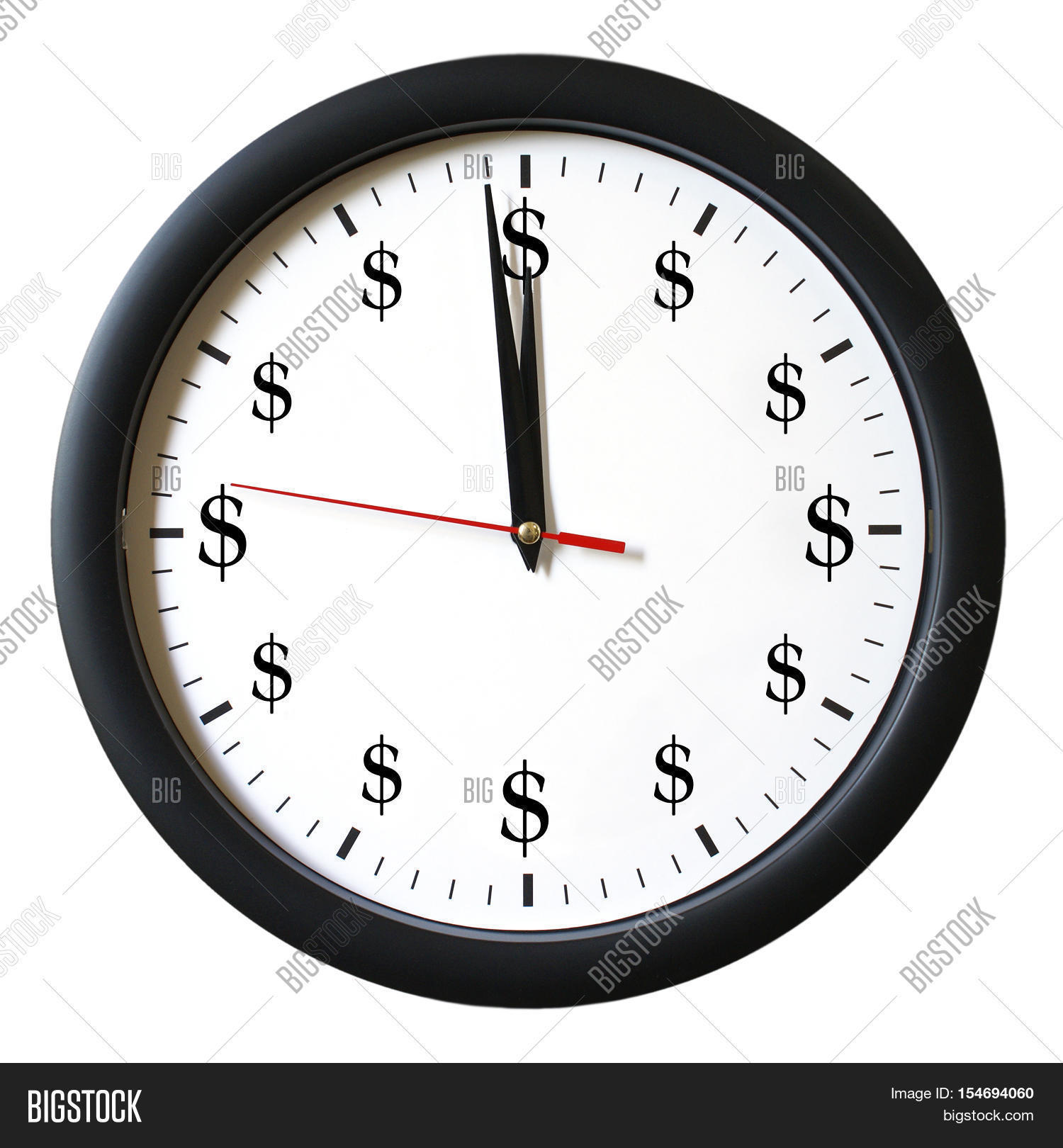 Isolated Clock That Image & Photo (Free Trial) | Bigstock
