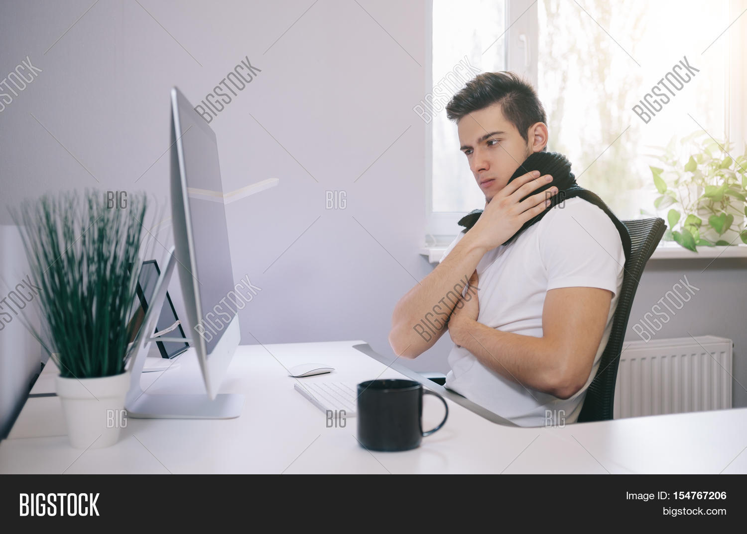 Young Worker Cold. Image & Photo (Free Trial) | Bigstock