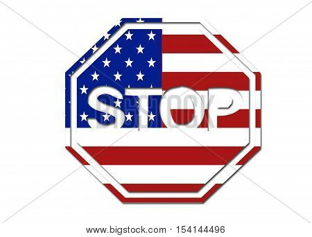 US Flag Stop Sign Image & Photo (Free Trial) | Bigstock