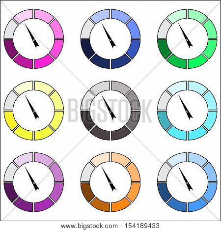 Indicator Round Color Vector & Photo (Free Trial) | Bigstock
