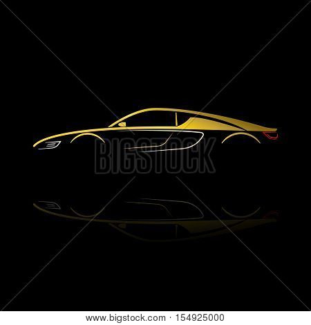 Yellow Car Silhouette Vector & Photo (Free Trial) | Bigstock
