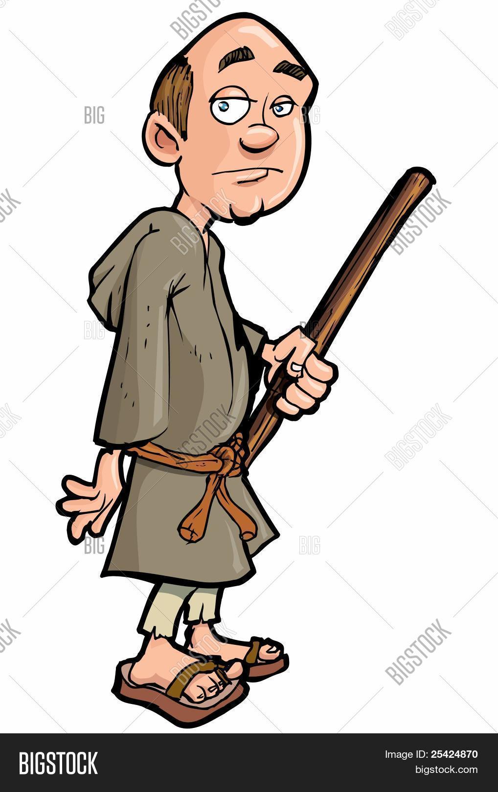 Cartoon Monk Walking Image & Photo (Free Trial) | Bigstock